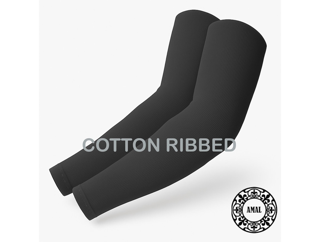 Amal, COTTON Ribbed Arm Sleeves, Unisex Knit Arm, Warmers for Men and ...