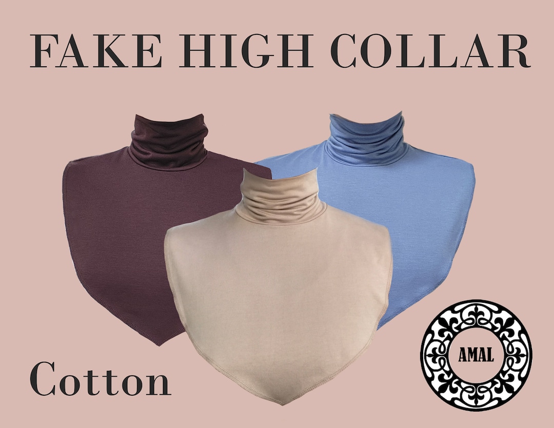 AMAL. Fake High Collar. Body Extensions Neck Cover Under Top USA Model ...