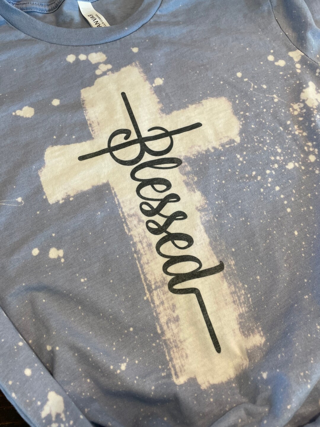Blessed Distressed Tee, Vintage Tees, Vintage T-shirt, Bleached Shirt ...