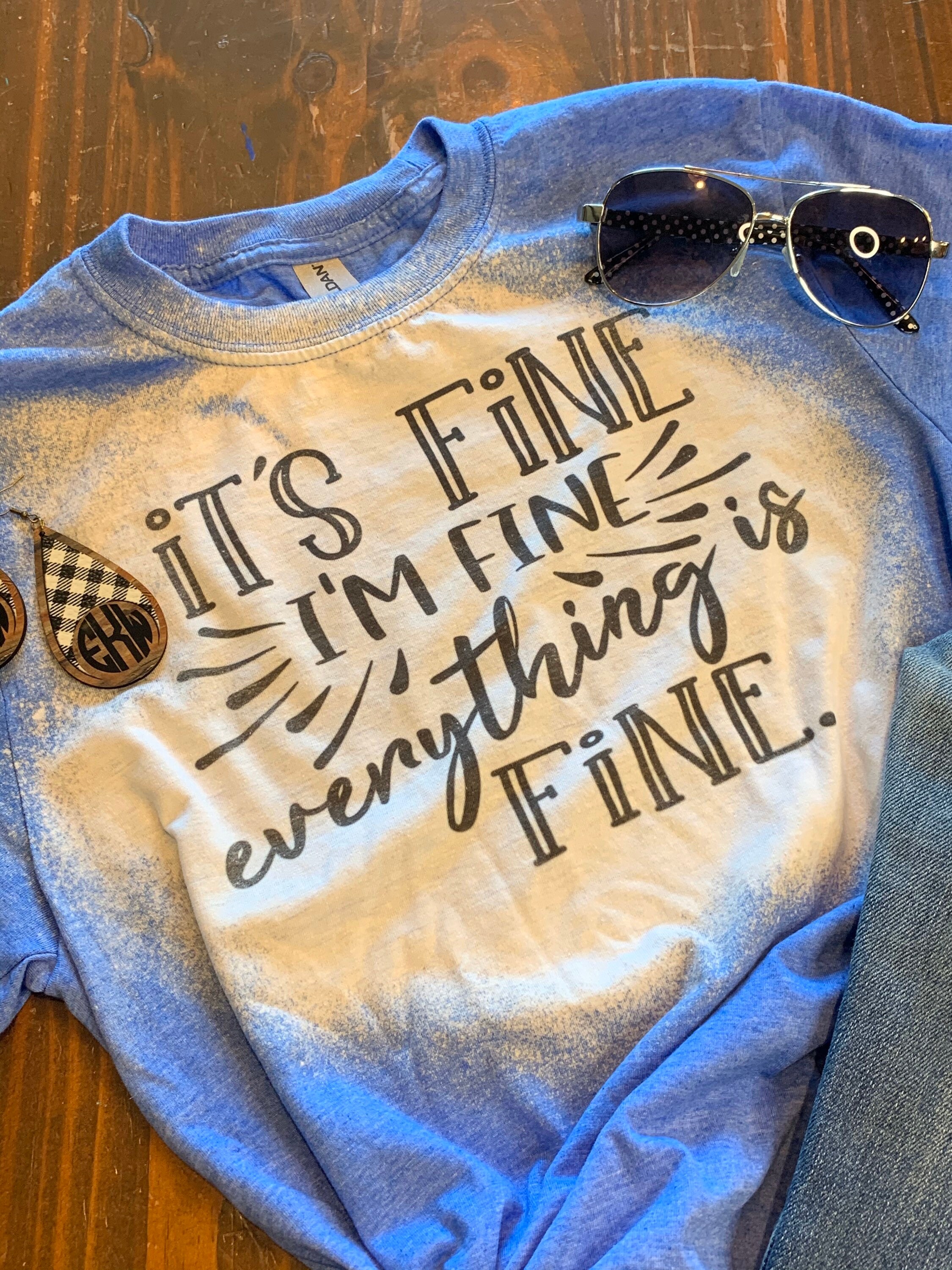 Its Fine Im Fine Everythings Fine Distressed Tee Vintage | Etsy