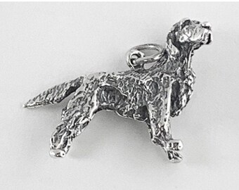 English Setter Charm or Pendant Sterling Silver English - Etsy