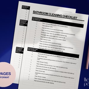Editable Bathroom Cleaning Checklist - Etsy