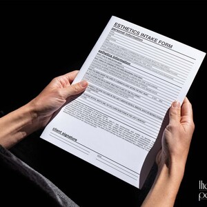 Printable Esthetics Intake Form - Etsy