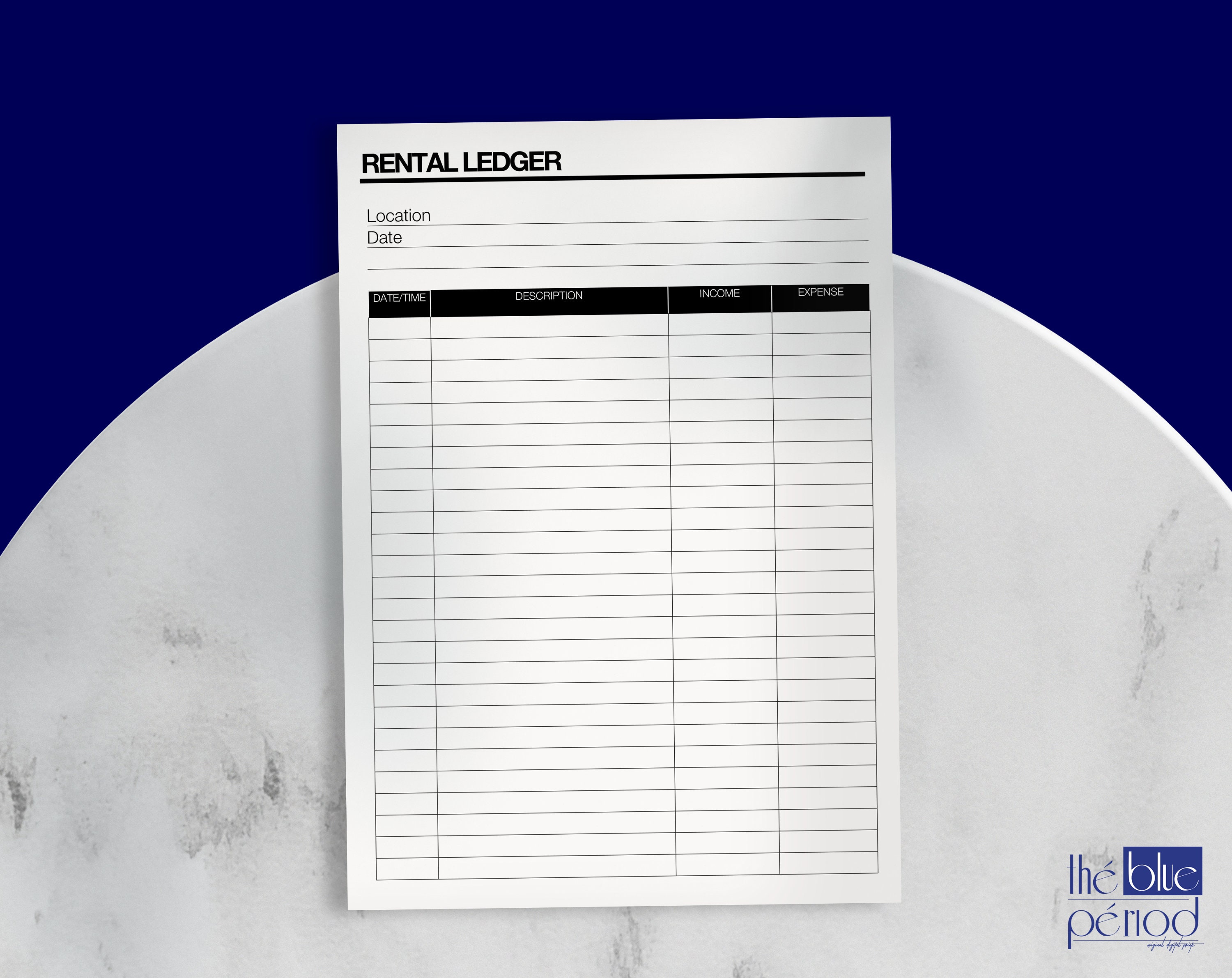 Editable Rental Ledger Form - Etsy