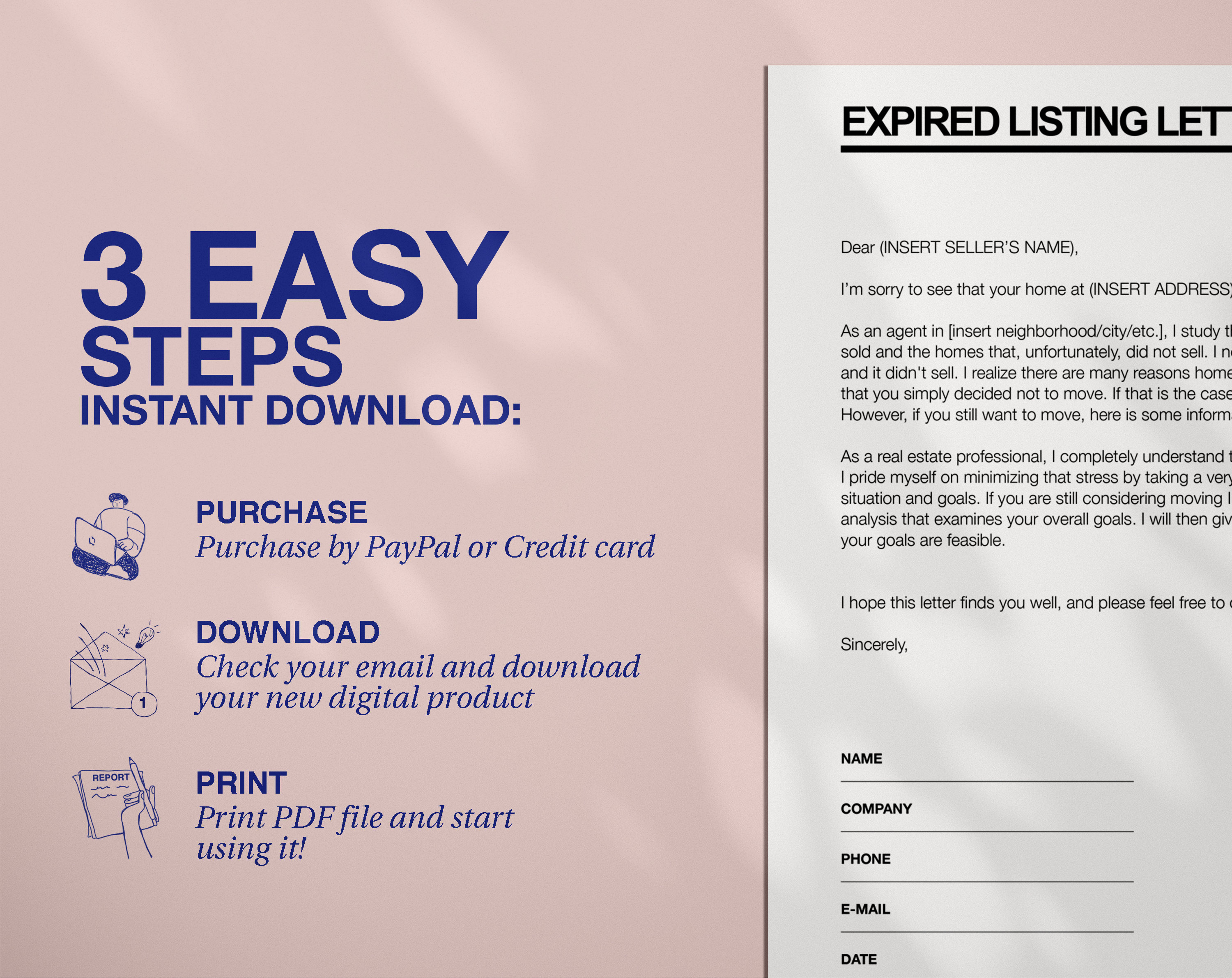 Editable Expired Listing Letter Template - Etsy