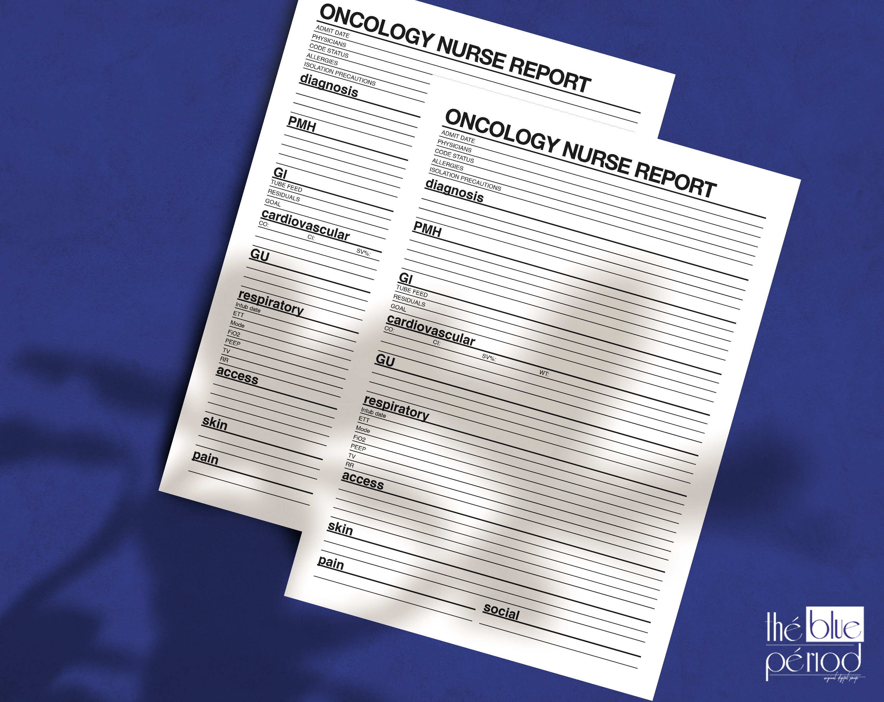 Printable Oncology Nurse Report PDF - Etsy