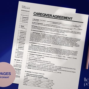 Editable Caregiver Contract - Etsy