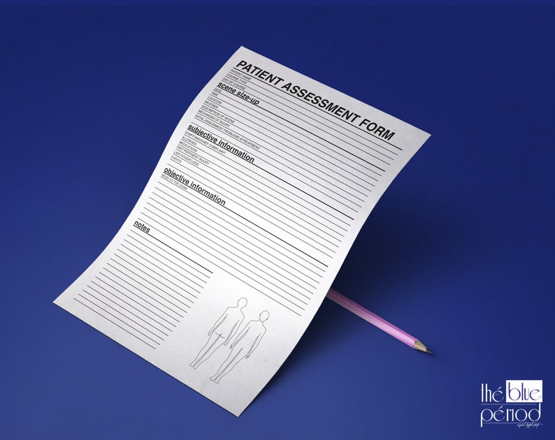 Printable Patient Assessment Form - Etsy