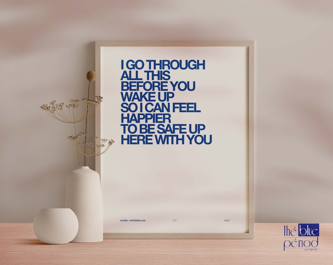Bjork Poster, Hyperballad Digital Wall Poster - Etsy