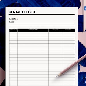 Editable Rental Ledger Form - Etsy