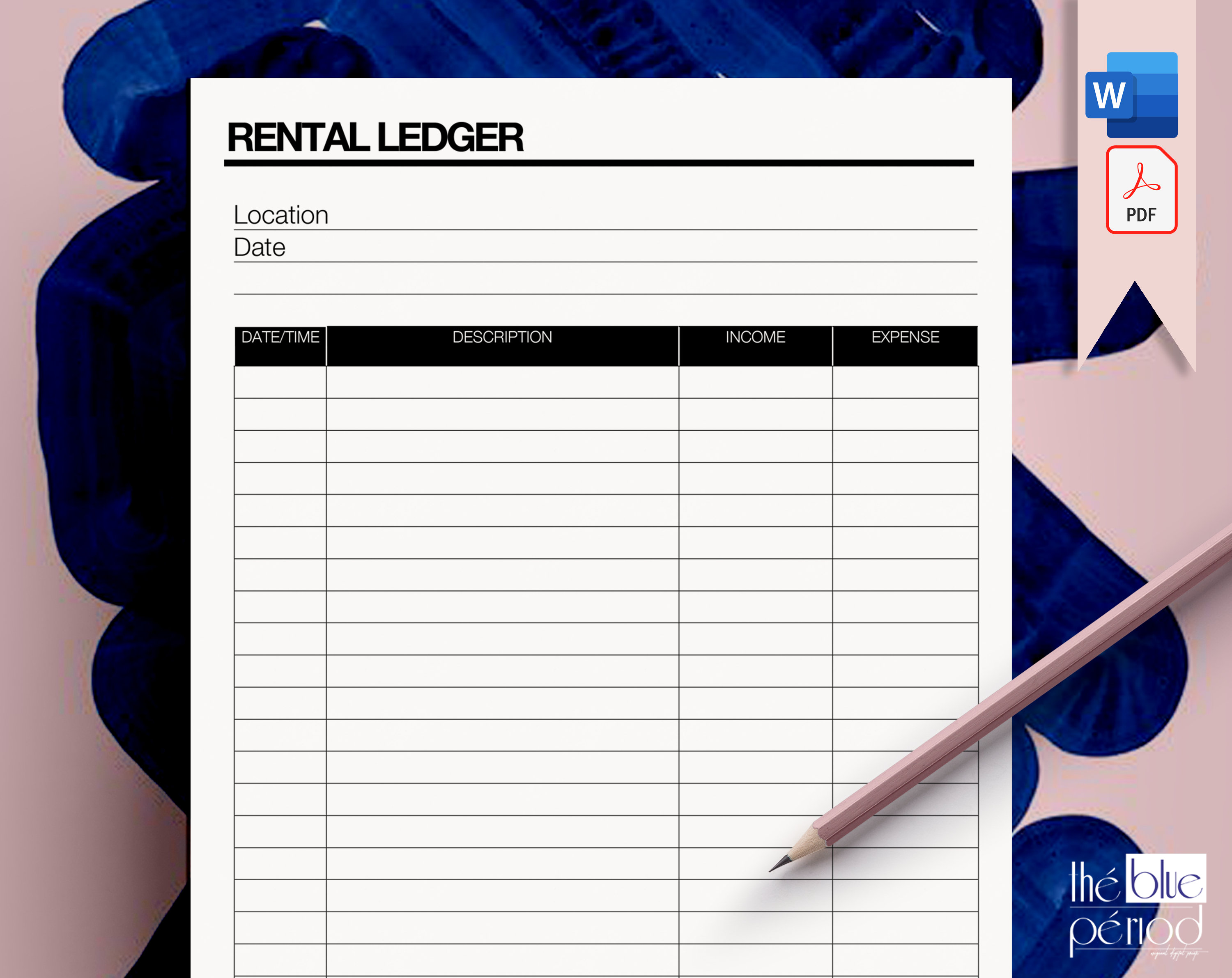 Editable Rental Ledger Form - Etsy