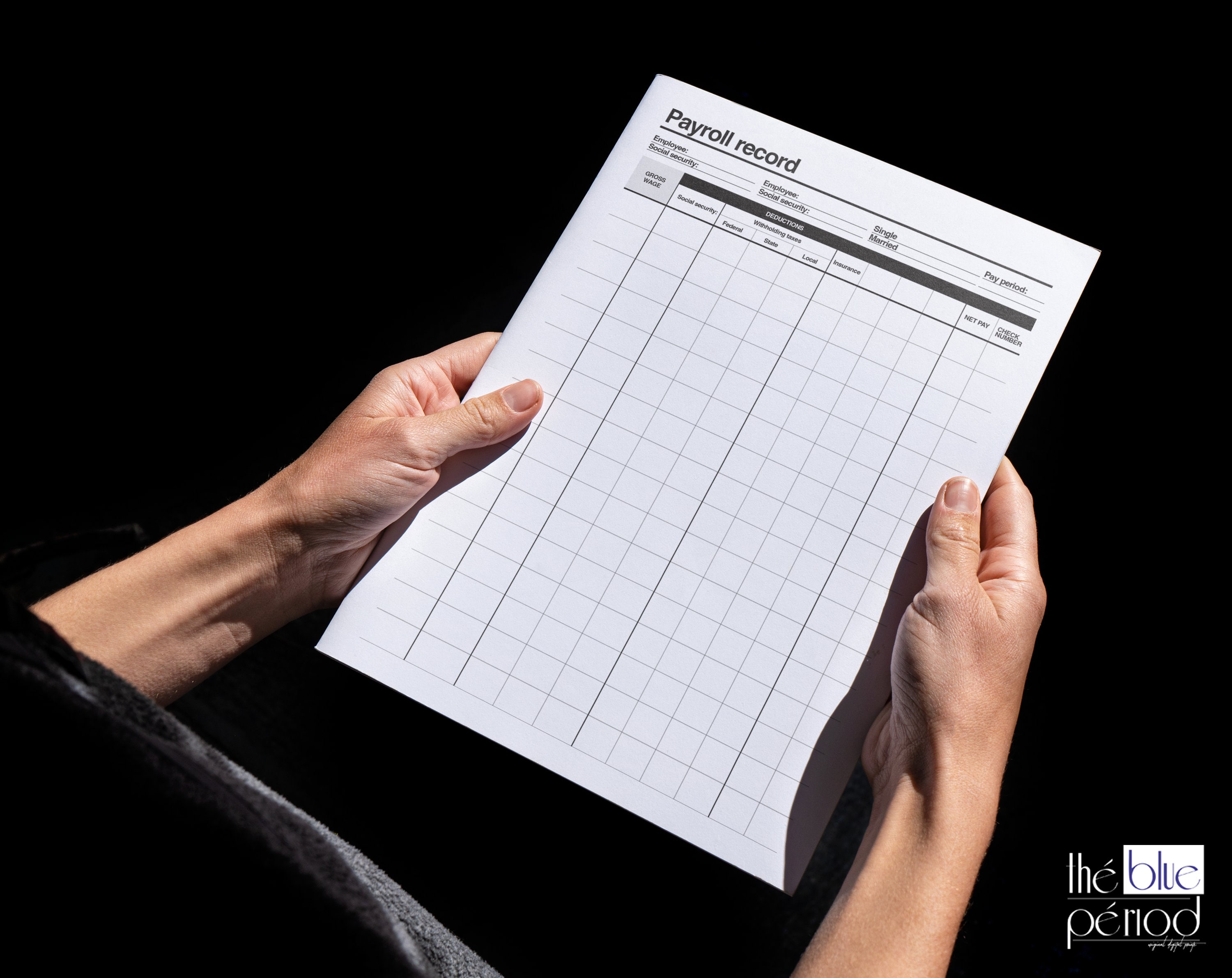 Printable Payroll Record Template - Etsy