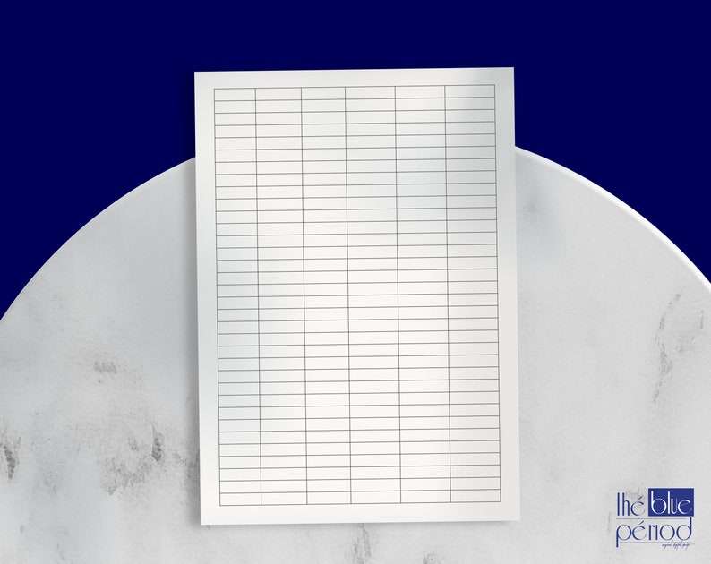 Editable 6,7 and 8 Columns Chart Text Input Fillable - Etsy