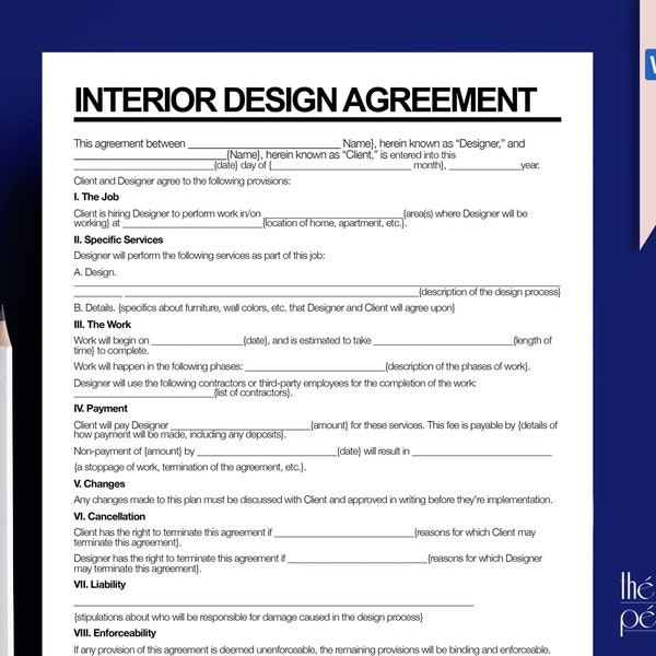 Interior Design Form - Etsy