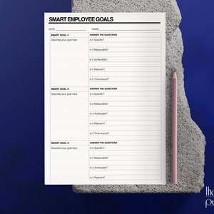 Editable SMART Employee Goals Template - Etsy