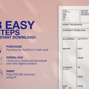 Printable Neuro Nurse Report Sheet - Etsy