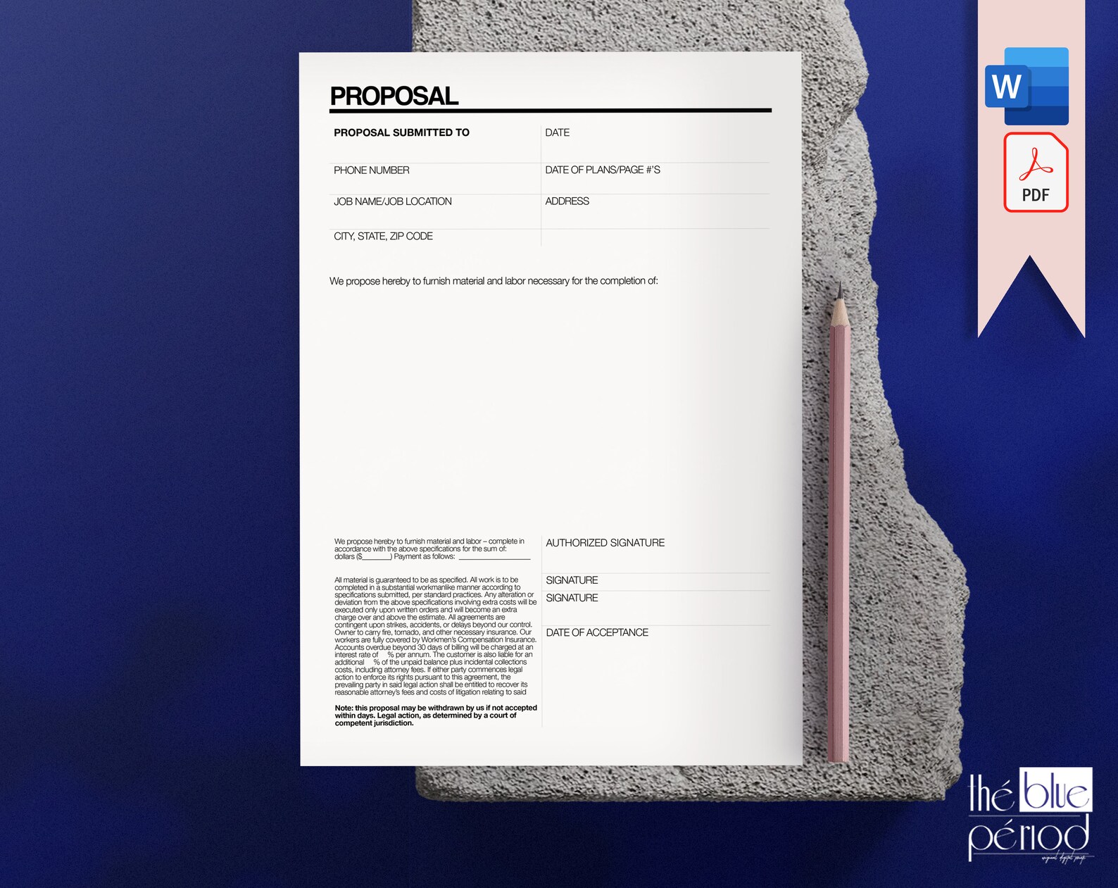 Editable Proposal Form - Etsy