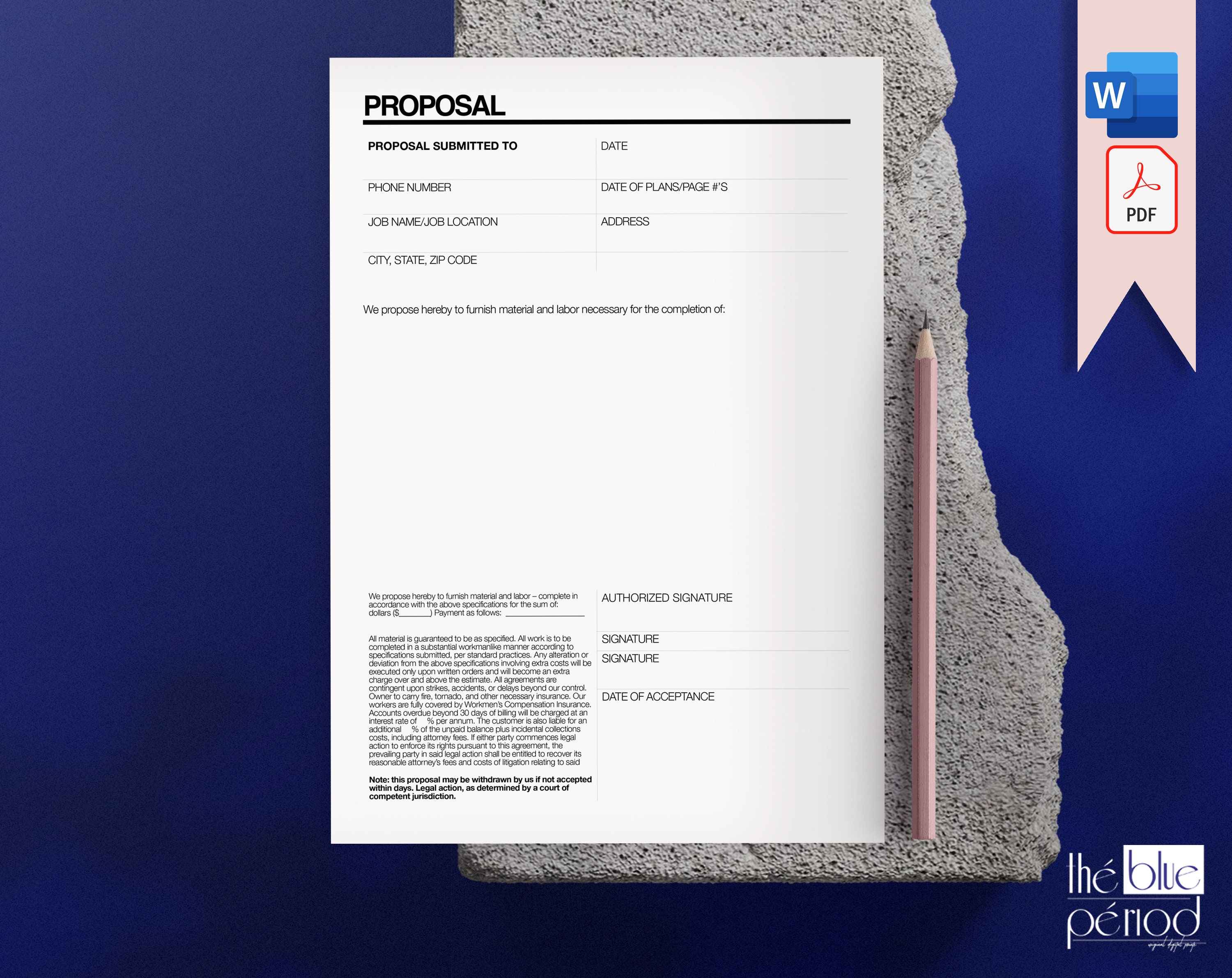 Editable Proposal Form - Etsy