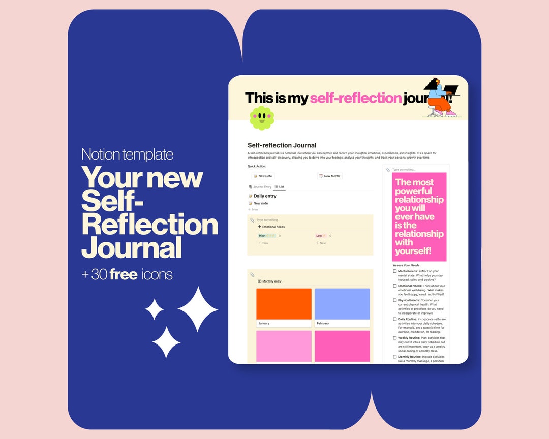 Notion Self-reflection Journal - Etsy