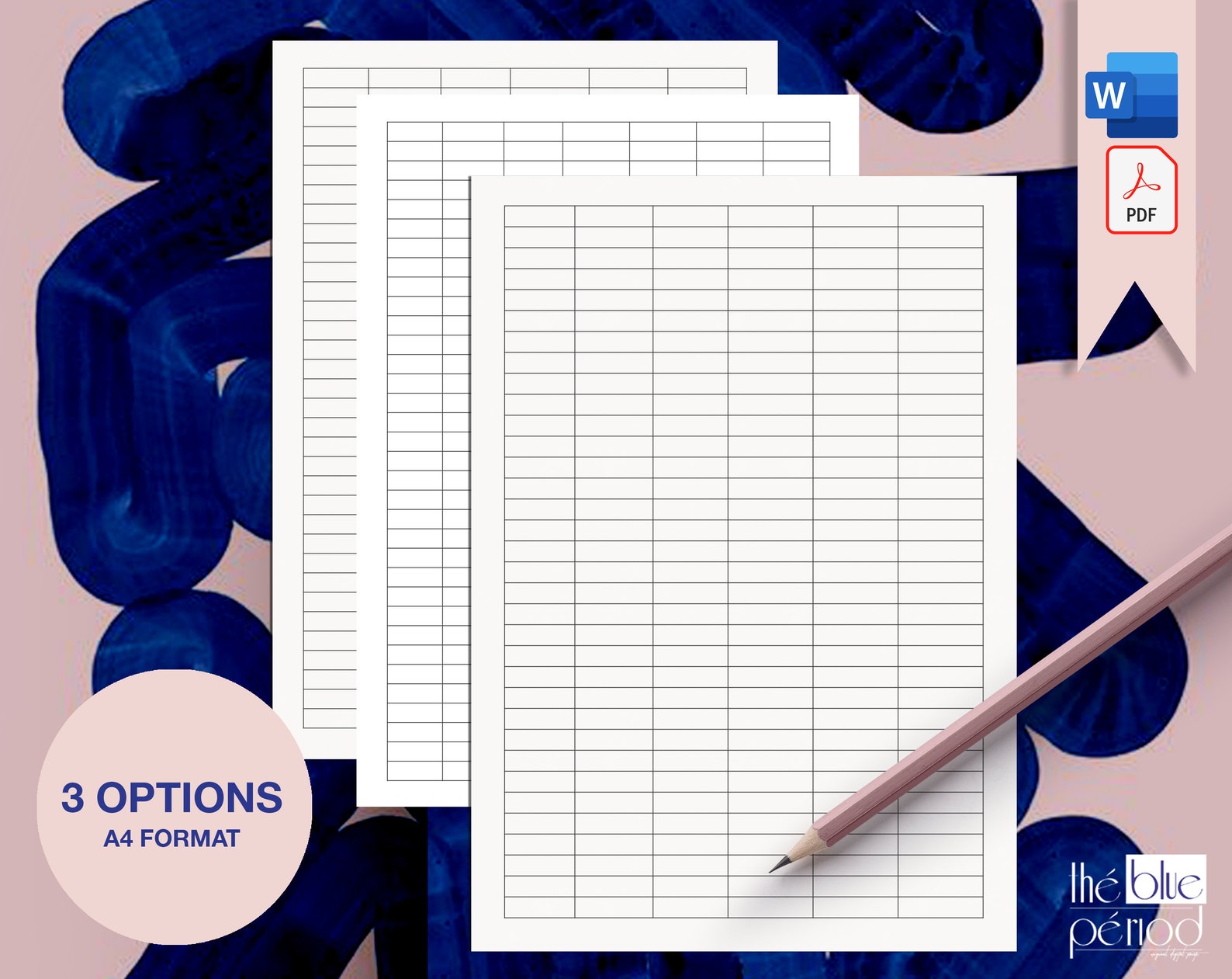 Editable 6,7 and 8 Columns Chart Text Input Fillable - Etsy