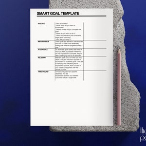 Editable Smart Goal Template - Etsy