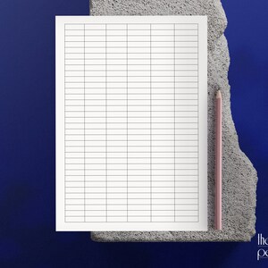 Editable 6,7 and 8 Columns Chart Text Input Fillable - Etsy