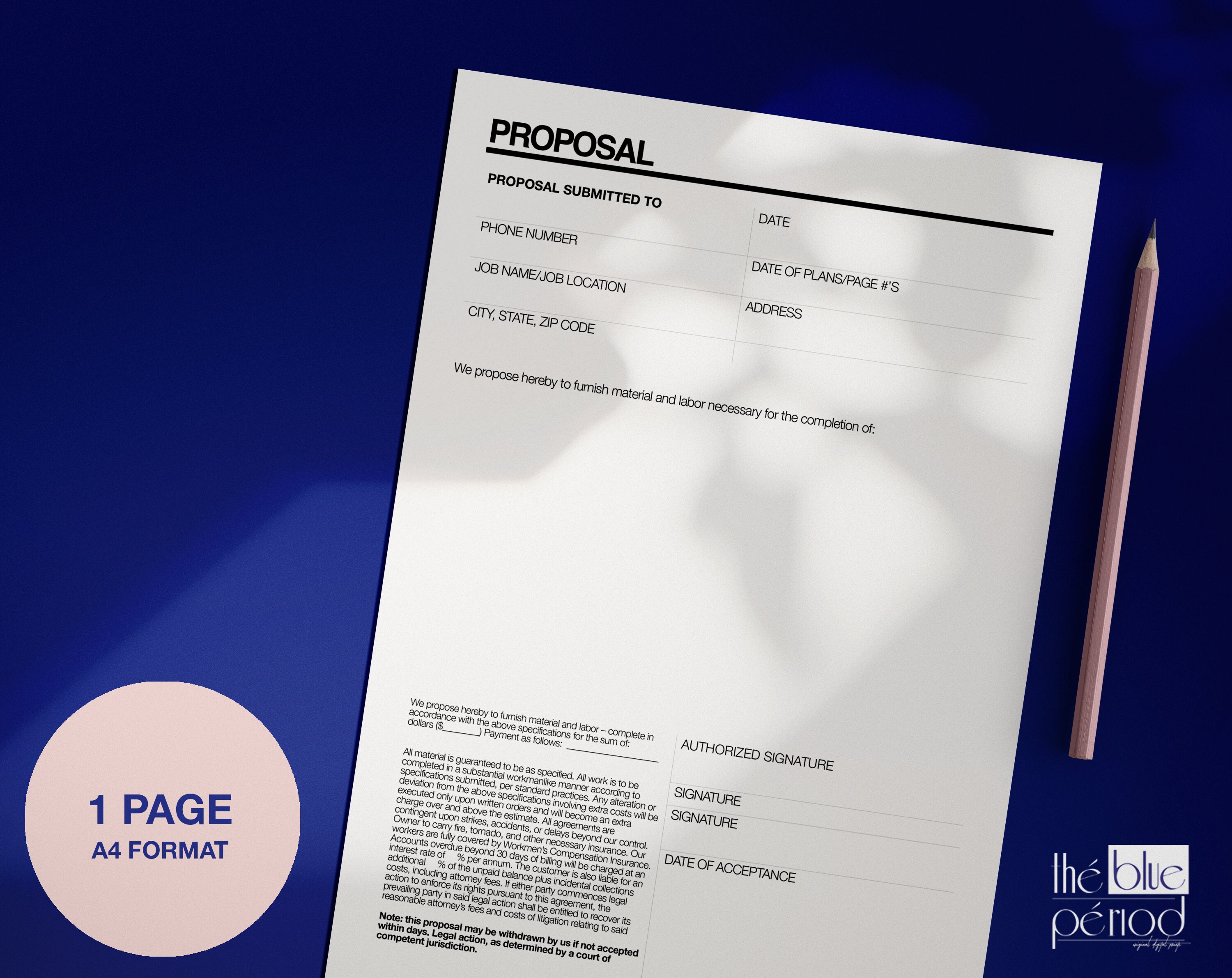 Editable Proposal Form - Etsy