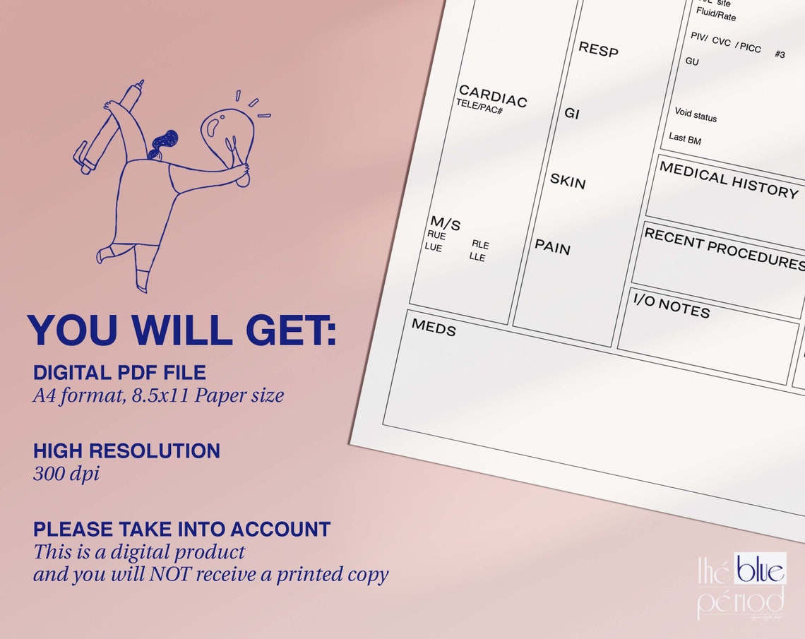 Printable Neuro Nurse Report Sheet - Etsy