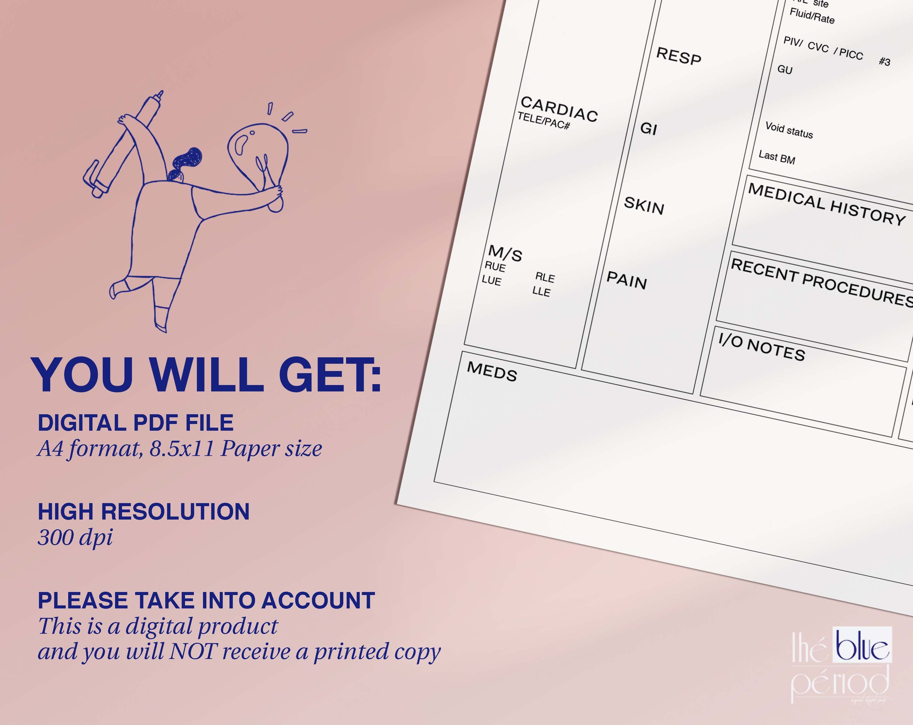 Printable Neuro Nurse Report Sheet - Etsy