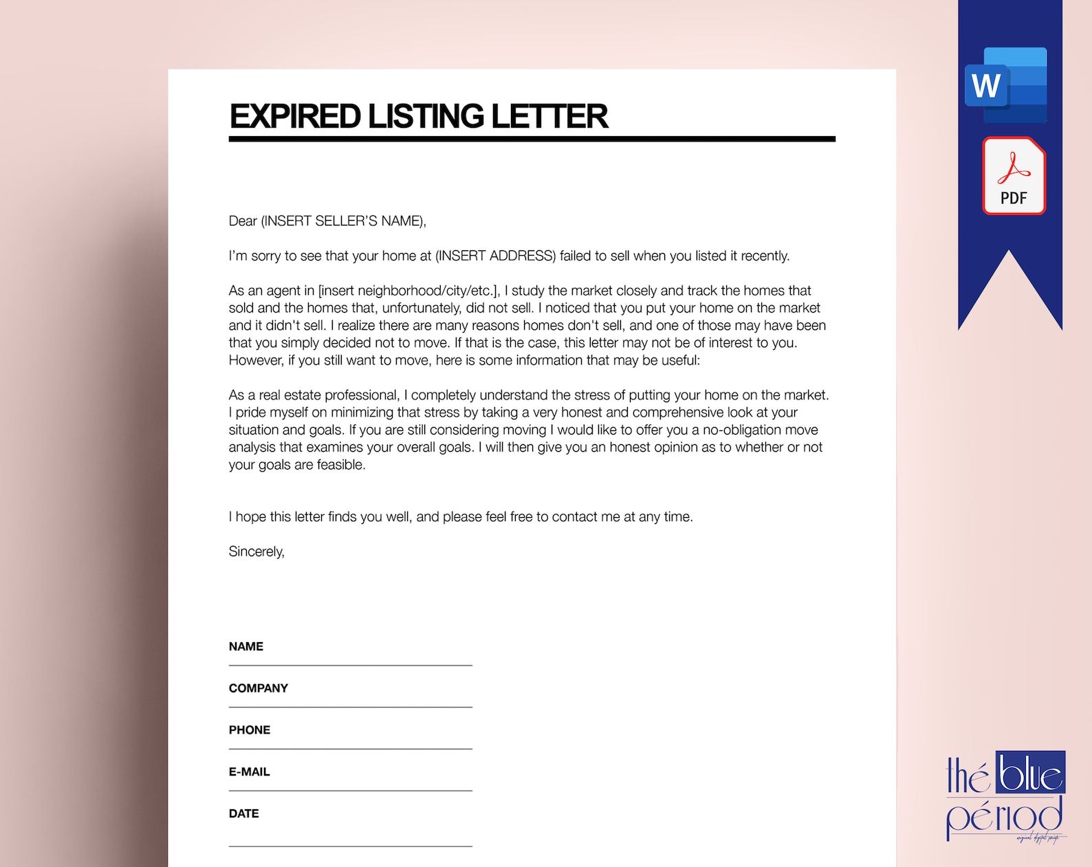 Editable Expired Listing Letter Template - Etsy
