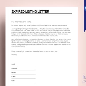 Editable Expired Listing Letter Template - Etsy