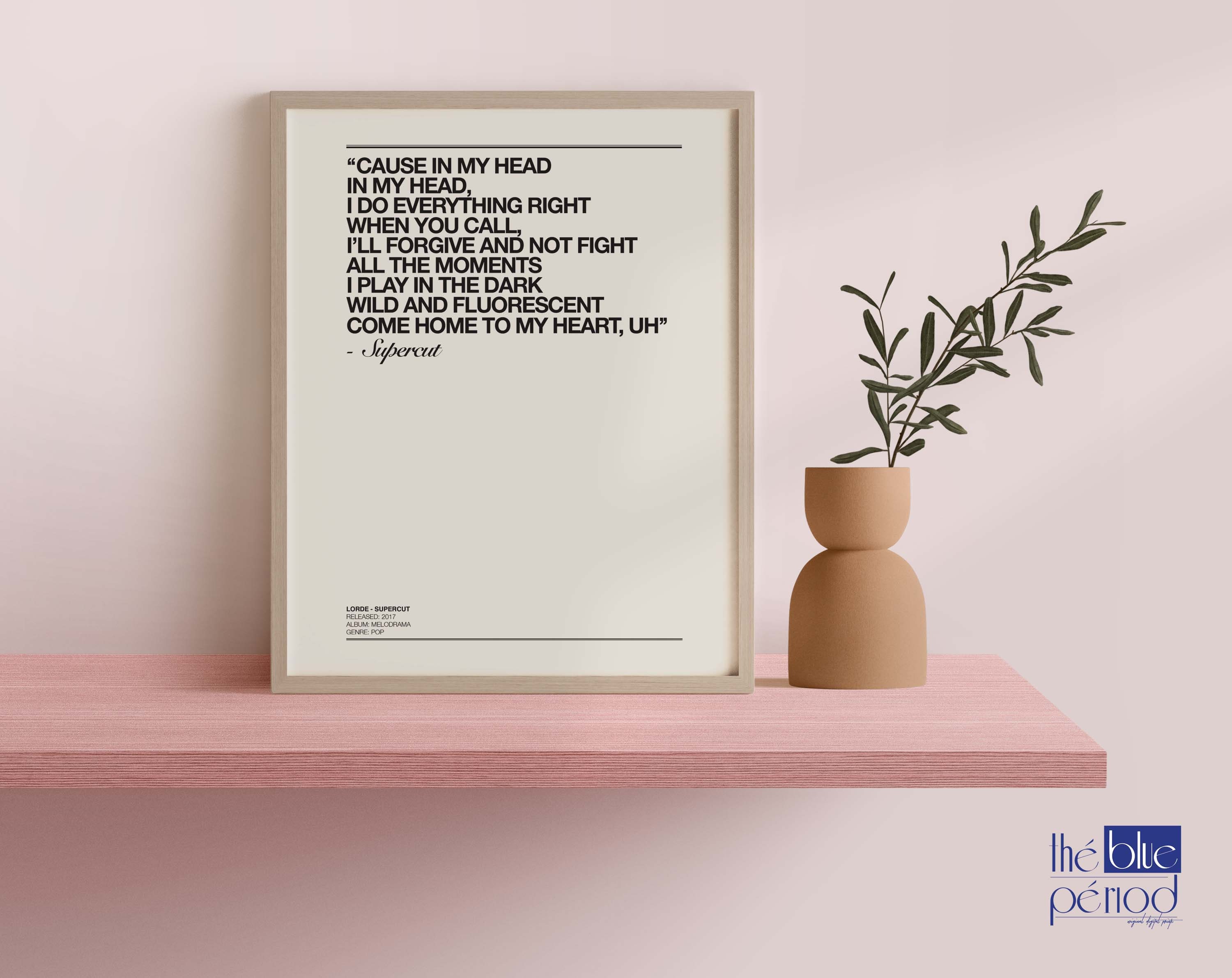 Lorde Poster, Supercut Digital Wall Art - Etsy