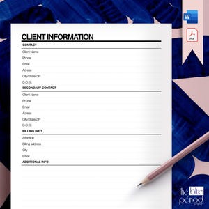 Editable Client Information Form - Etsy