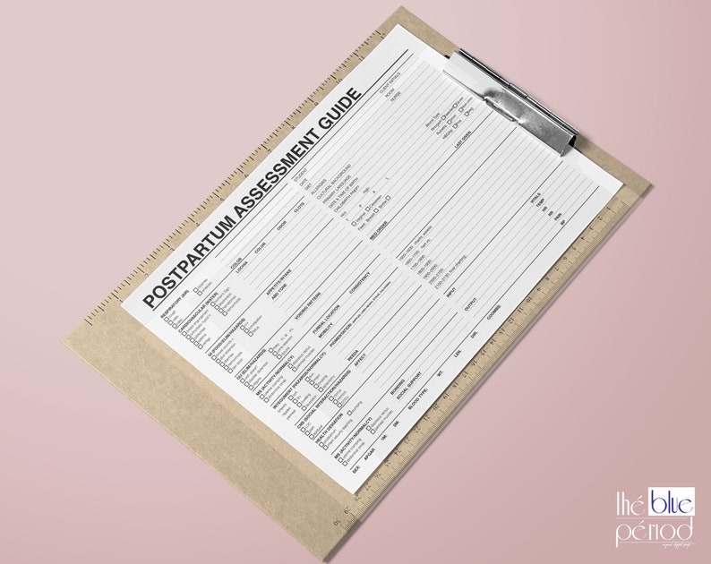 Postpartum Assessment Guide Template for Nurses (digital PDF) - Etsy