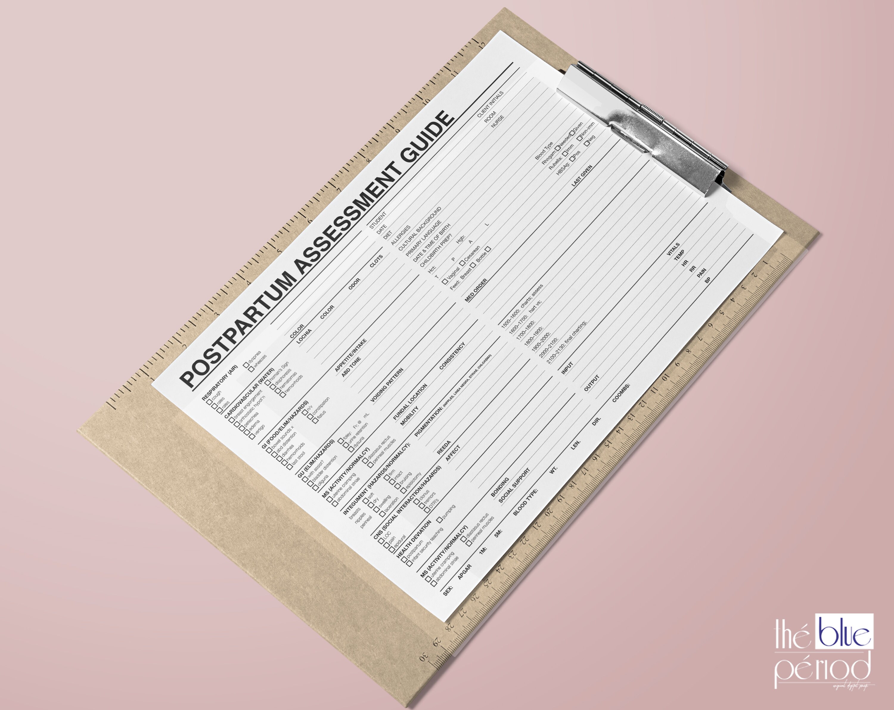 Postpartum Assessment Guide Template for Nurses (digital PDF) - Etsy