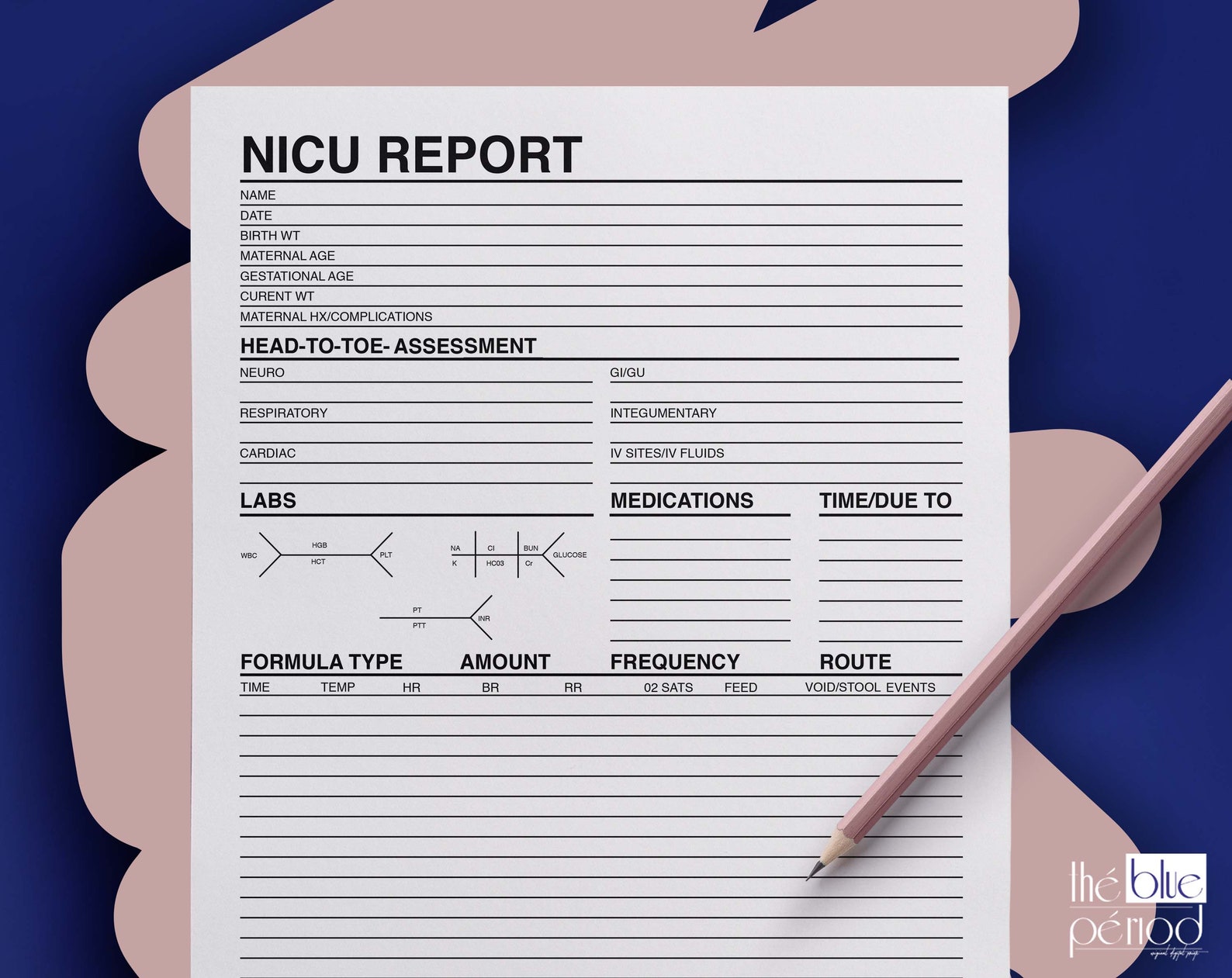 Printable NICU Report Sheet - Etsy