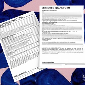 Printable Esthetics Intake Form - Etsy