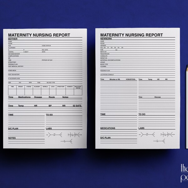Mother Baby Nurse Report Sheet - Etsy