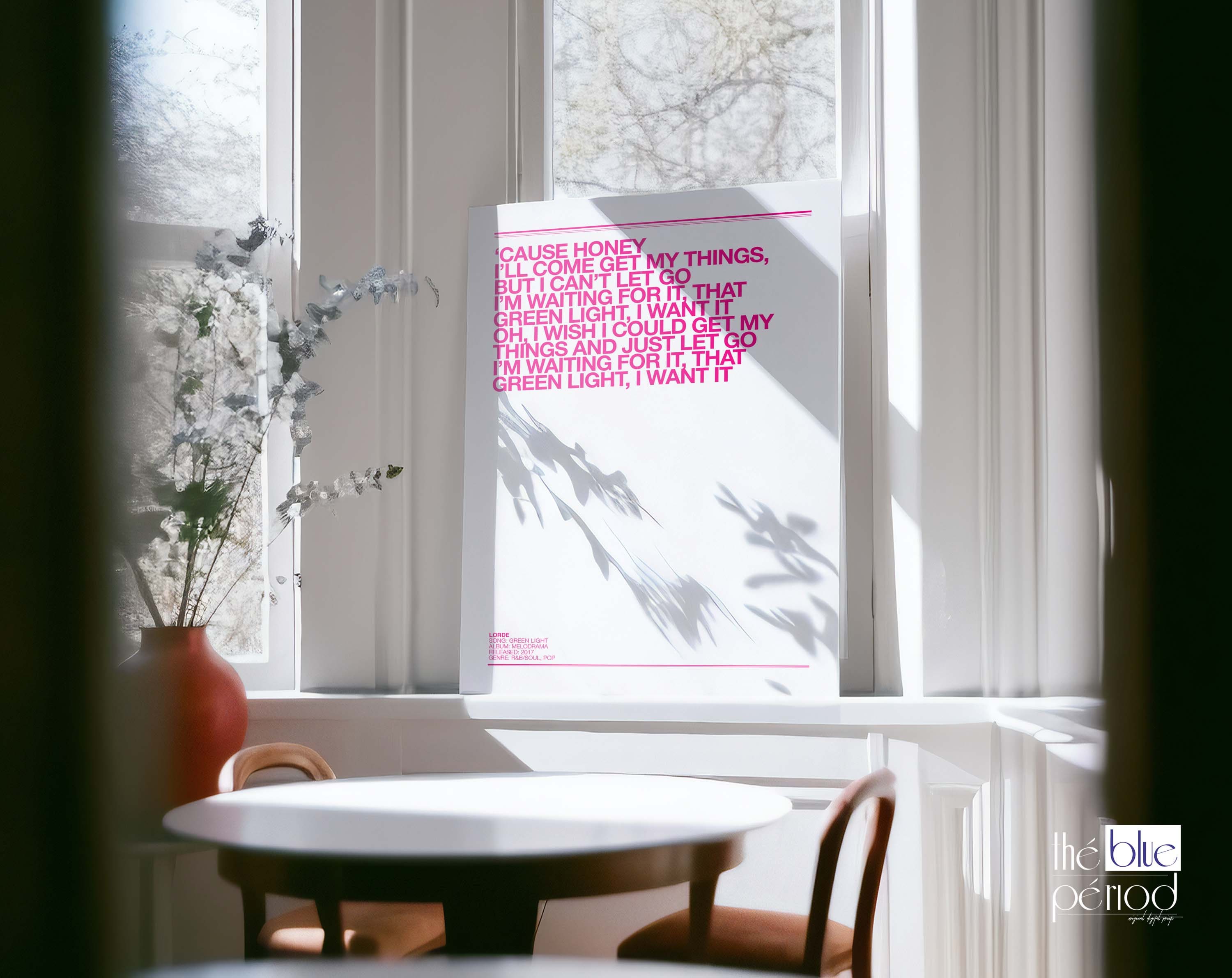 Lorde Poster, Green Light Lyrics - Etsy