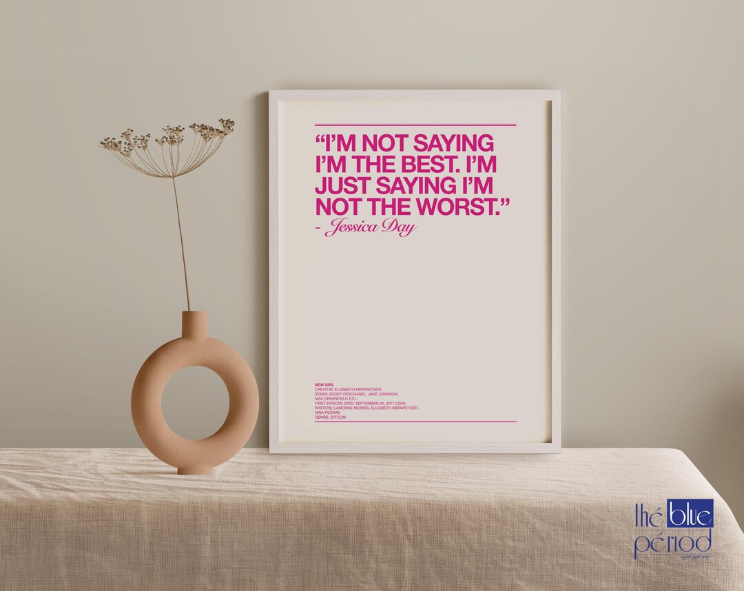 Jessica Day Quote Poster, Jessica Day Digital Wall Poster - Etsy