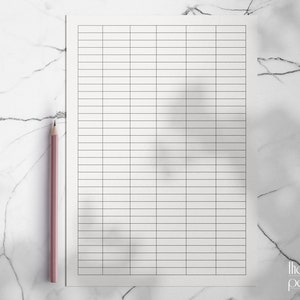 Editable 6,7 and 8 Columns Chart Text Input Fillable - Etsy