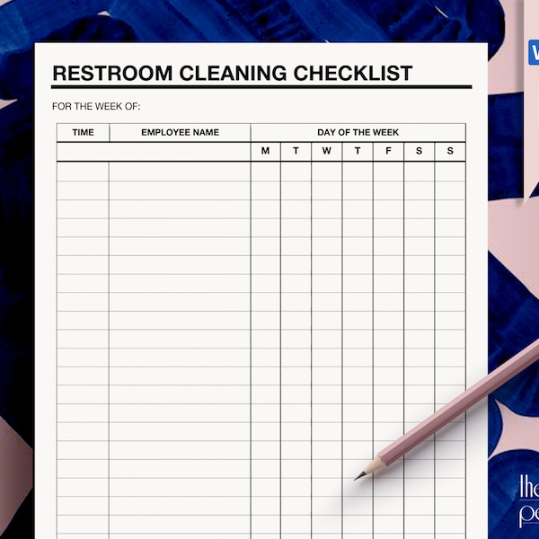Bathroom Checklist Editable Template - Etsy
