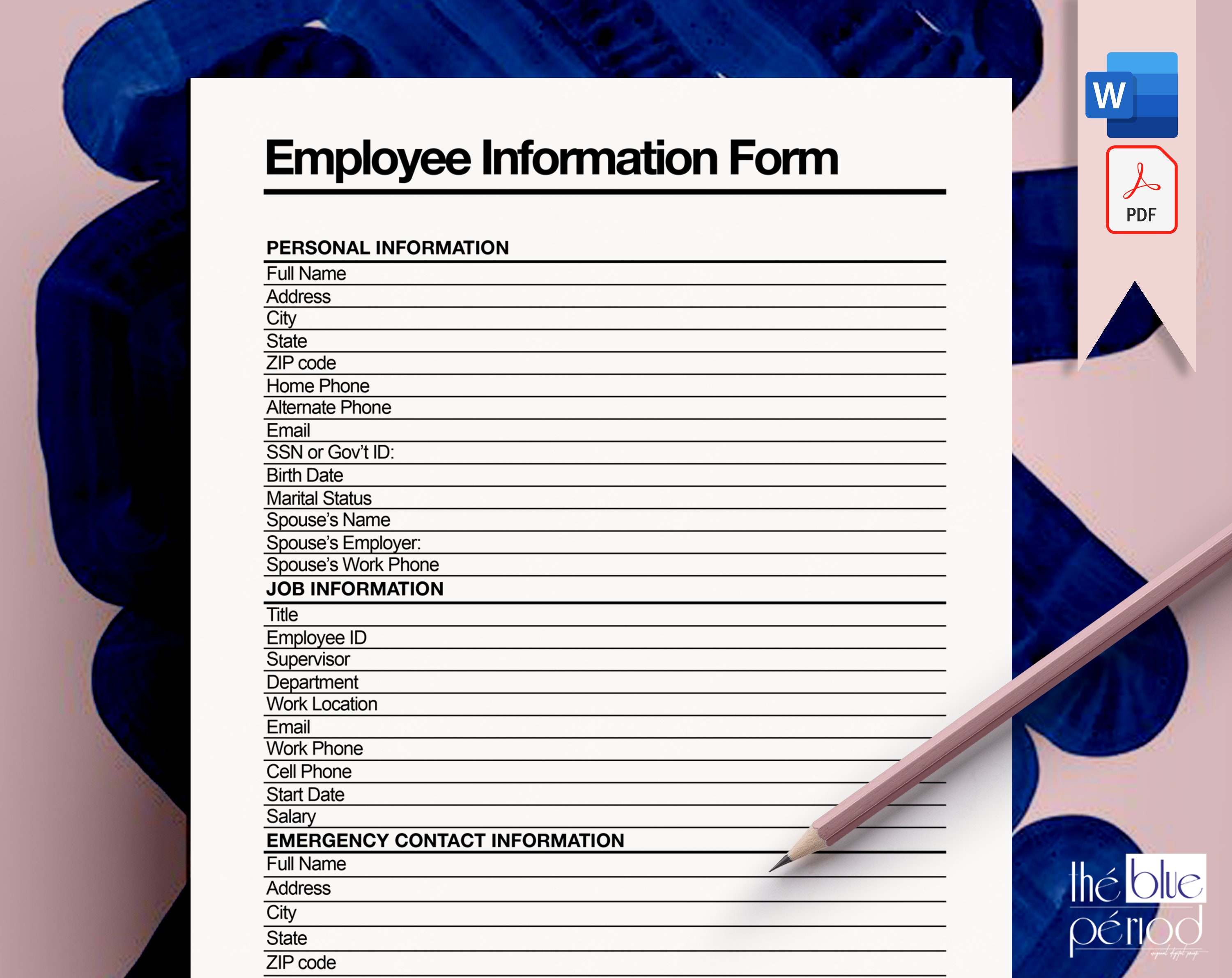 Employee Information Form Pdf