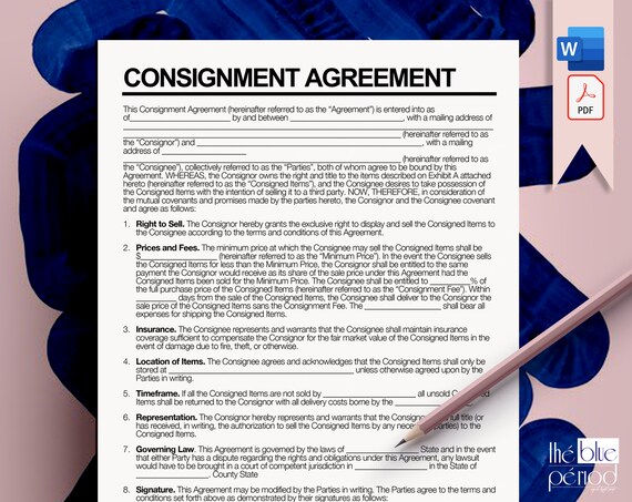 Consignment Agreement Template