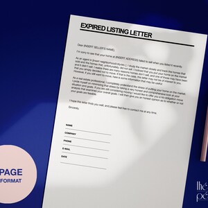 Editable Expired Listing Letter Template - Etsy