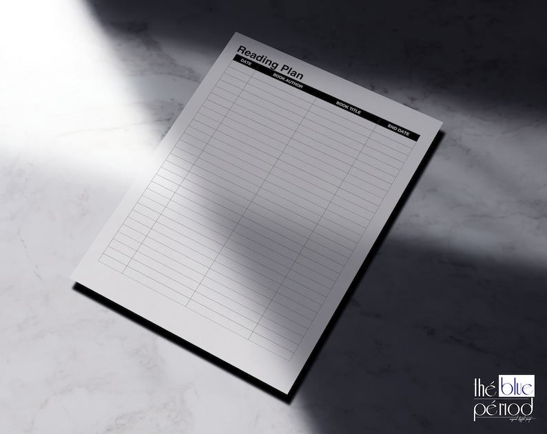 Editable Reading Plan - Etsy