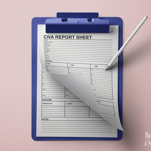 Printable CNA Report Sheet - Etsy