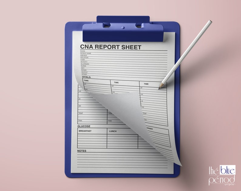 Printable CNA Report Sheet - Etsy