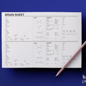 Printable Brain Nursing Report Sheet - Etsy