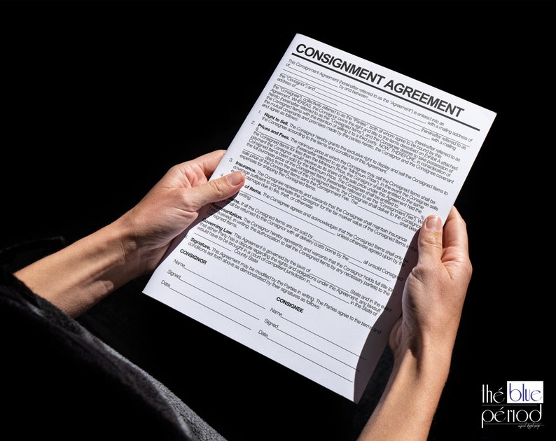 Editable Consignment Agreement - Etsy